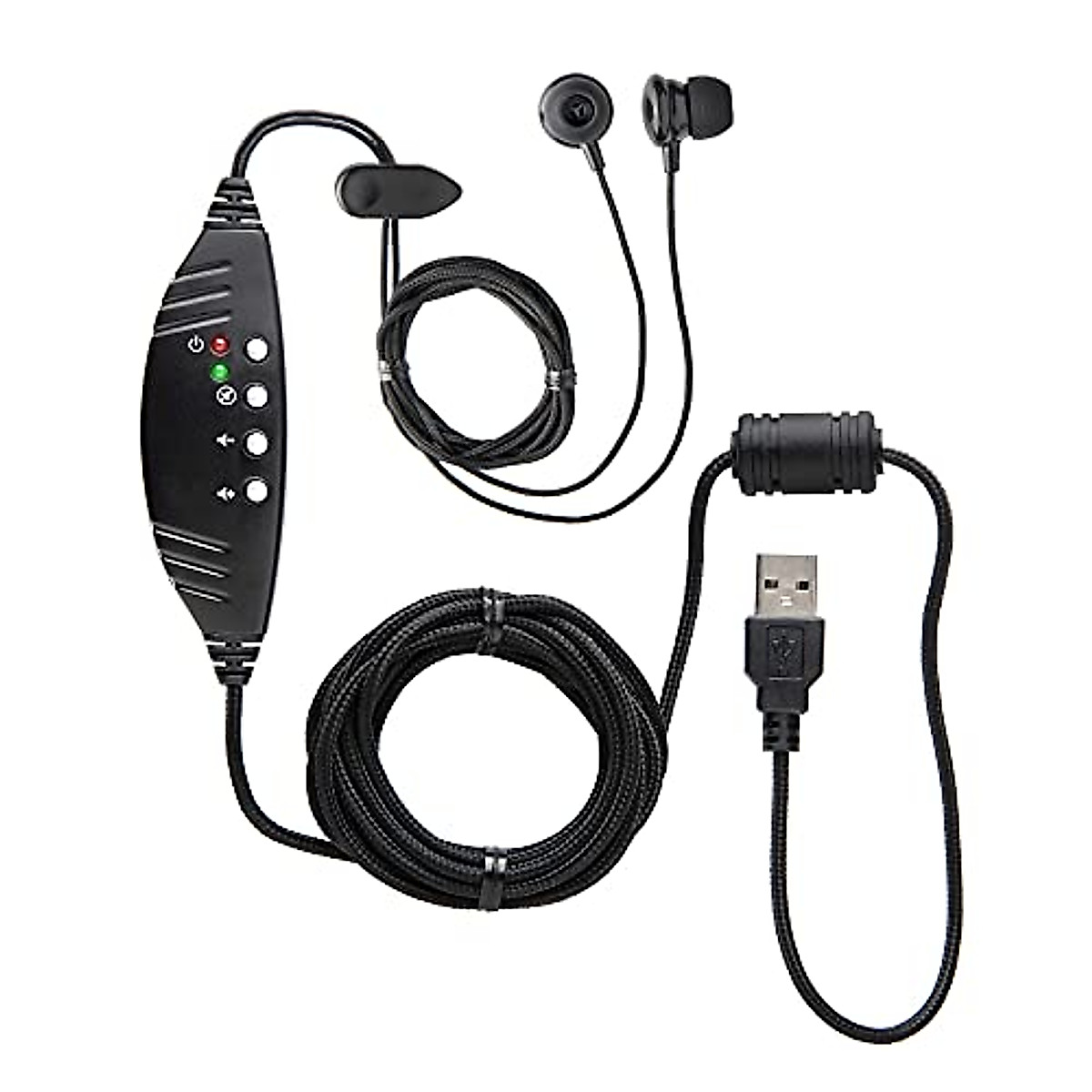 ECS-NRIE-USB WordSmith Noise Reduction in-Ear USB Transcription Headset with Infinity-3 USB Foot Pedal & USB Hub & Ear Tips