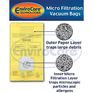 EnviroCare Replacement Micro Filtration Vacuum Cleaner Dust Bags made to fit Kenmore Canister Type C/Q 50555, 50558, 50557 and Panasonic Type C-5 36 pack