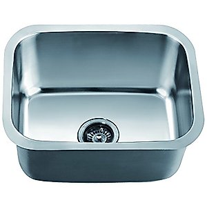 Dawn ASU103 Undermount Single Bowl Sink, Polished Satin