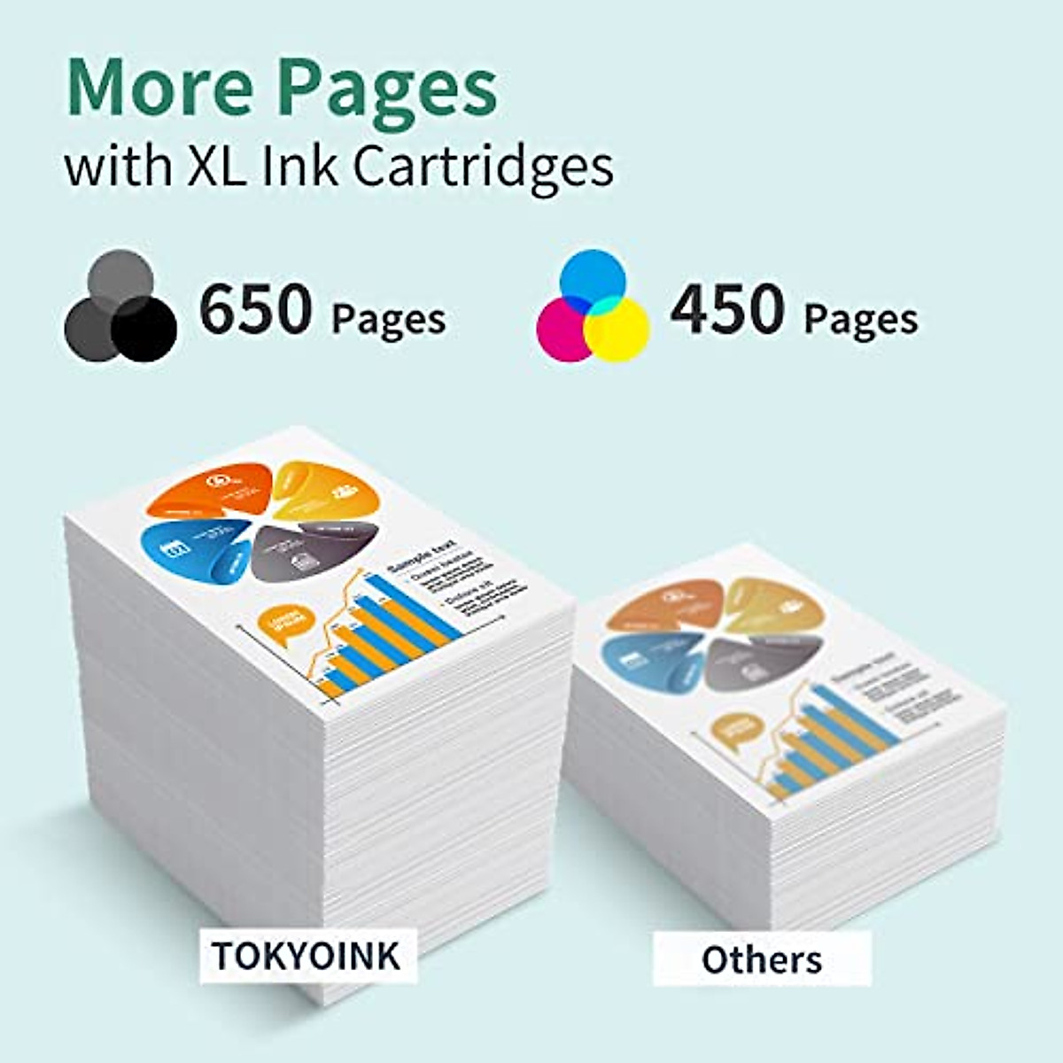 67XL Ink Cartridges Black&Color Combo Pack Remanufactured Replacement for HP 67 Ink HP67 HP67XL for HP 2723 2724 2725 2755 4122 4123 4140 4152 4155 6032 6034 6052 6058 6455 6458 6475