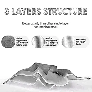 Sometheme Special 50PCS Unisex Adults Assorted Colors Single Use Face Mask Disposable Mixed Camouflage Protective Cover Mask Elastic Ear Loops (50 PC - Black Solid)