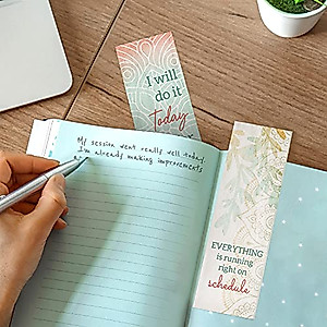 Motivational Bookmarks / 2" x 6" Paper Bookmark Assortment/Bulk Set of 24 Uplifting Quotemarks