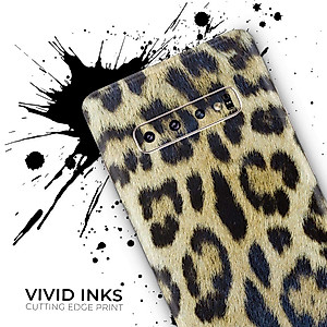 DesignSkinz Real Leopard Hide V3 Protective Vinyl Decal Wrap Skin Cover Compatible with The Samsung Galaxy S20 (Screen Trim & Back Glass Skin)
