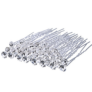 EBOOT 40 Pack Rhinestone Hair Bins Bridal Wedding Crystal Clips Accessories Decorative for Women and Girls