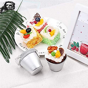 Good news 12 Pieces Pudding Molds for Baking Single Muffin Tin Cupcake Tin Ramekins Cups Nonstick Souffle Darioles Mould Aluminum,3.15 inch Height