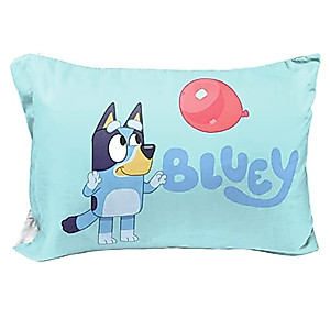 Bluey & Bingo 1 Single Reversible Pillowcase - Double-Sided Kids Super Soft Bedding (Official Bluey Product)