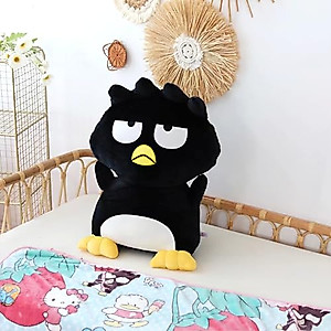 Kawaii Maru Plush Doll 12''/30cm, Soft Anime Plush Pillow Doll, Lovely Cartoon BadtzMarru Cross-Dressing Stuffed Toy, Cute Birthday Party Favors for Kids Children Girls Fans Collectibles, Black