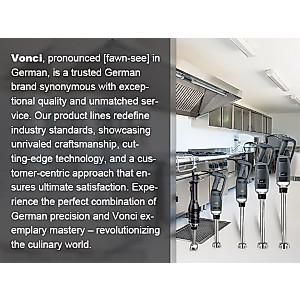 VONCI 750W Commercial Immersion Blender, Extra Heavy Duty Hand Blender with Variable Speed 8000-19000RPM, Handheld Stick Mixer with 20" SUS 304 Shaft, Commercial Emulsifier for Restaurant Kitchen.