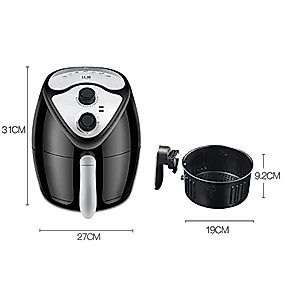 Air Fryer for Home Use 2.6L Air Fryer with Dual Knob Control and Automatic Power Off Function French Fries Electro Mechanical Oven Household Air Fryers