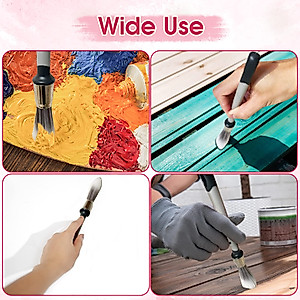 BKTLCAU 1pc 0.45 Inch Small Paint Brush, Paint Brushes for Walls, Touch up, Baseboards, Paint Brush for House Wall Corners, Paint Edger