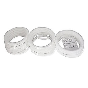 Scarf Ring Hangers,Scarf Hangers Ties Organizer Hangers Racks 28.25", Closet Organizer, Space Saving Hanger for Scarves Belts Tank Tops Accessories 18 Large Rings (3.5in Wide) White