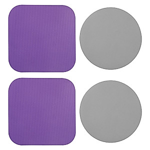 4pcs Jar Opener Gripper Pads, Rubber Jar Grippers Multi-function Jar Opener for Seniors with Weak Hands Kitchen Coasters (Grey, Purple)