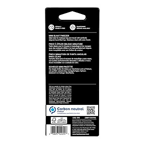 Tweezerman Mini Slant Tweezer - Tweezers for Eyebrows, Travel Tweezers for Eyebrows, Facial Hair, Ingrown Hair (Geometric Pattern)