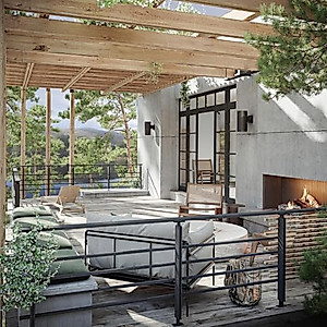 Progress Lighting Cylinder Collection 6" Modern Outdoor LED Wall Lantern Light Black