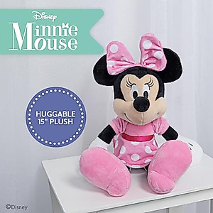 2018 Disney Minnie Mouse Pink Dress 15.5" Plush with Hangtag