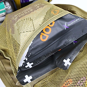 Lightning X Stocked Modular Trauma & Bleeding First Aid Responder Medical Backpack + Kit (Red w/Hydration Bladder)