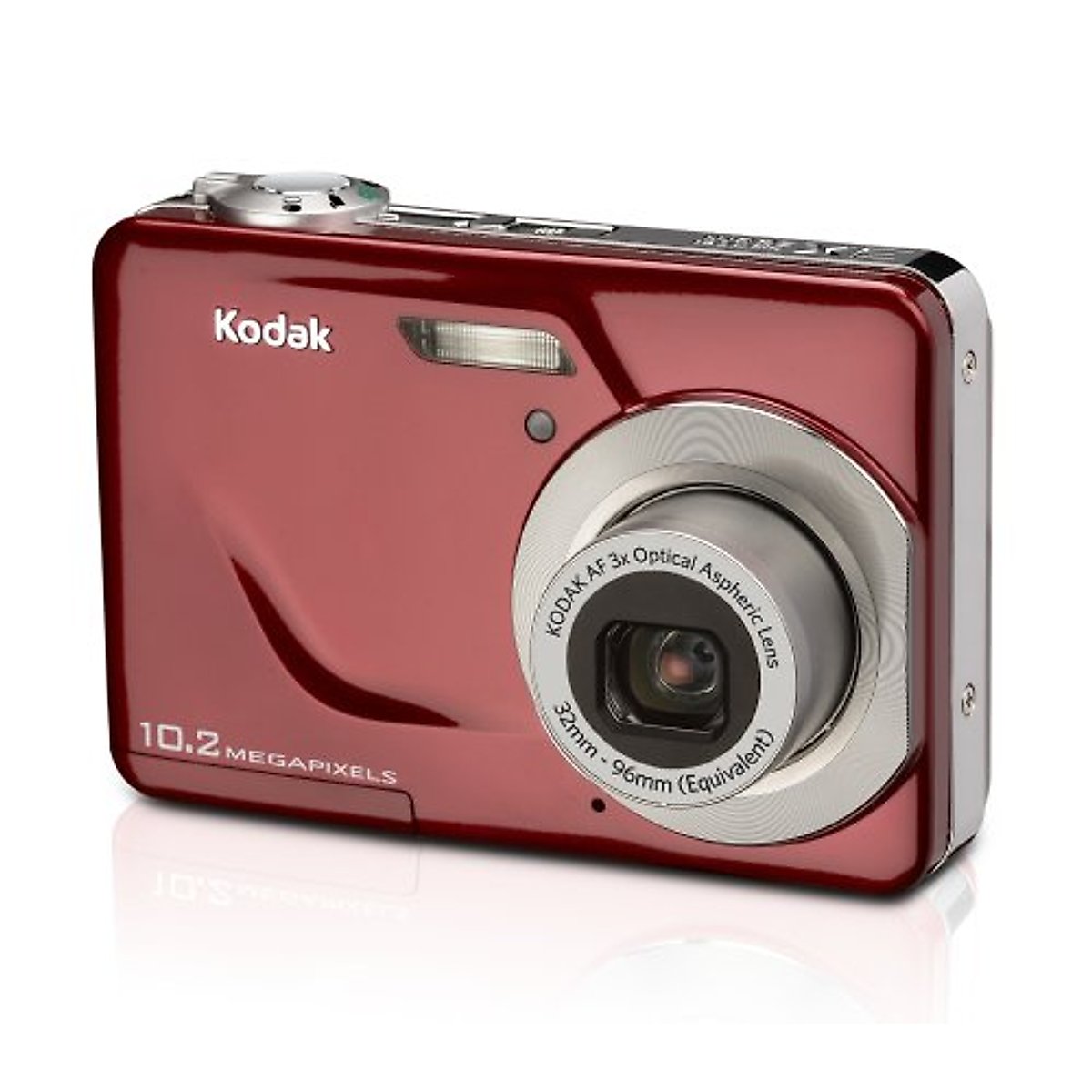 Kodak EasyShare C180 10.2MP Digital Camera with 3x Optical Zoom and 2.4 inch LCD - Red