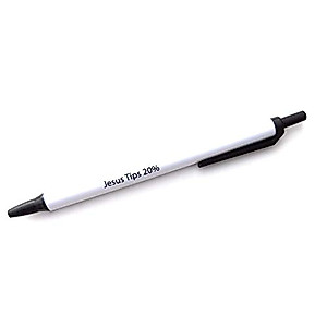 Pens 4 Pennies - Jesus Tips 20% Retractable Ballpoint Humor/Novelty/Joke Pen (10 Count)