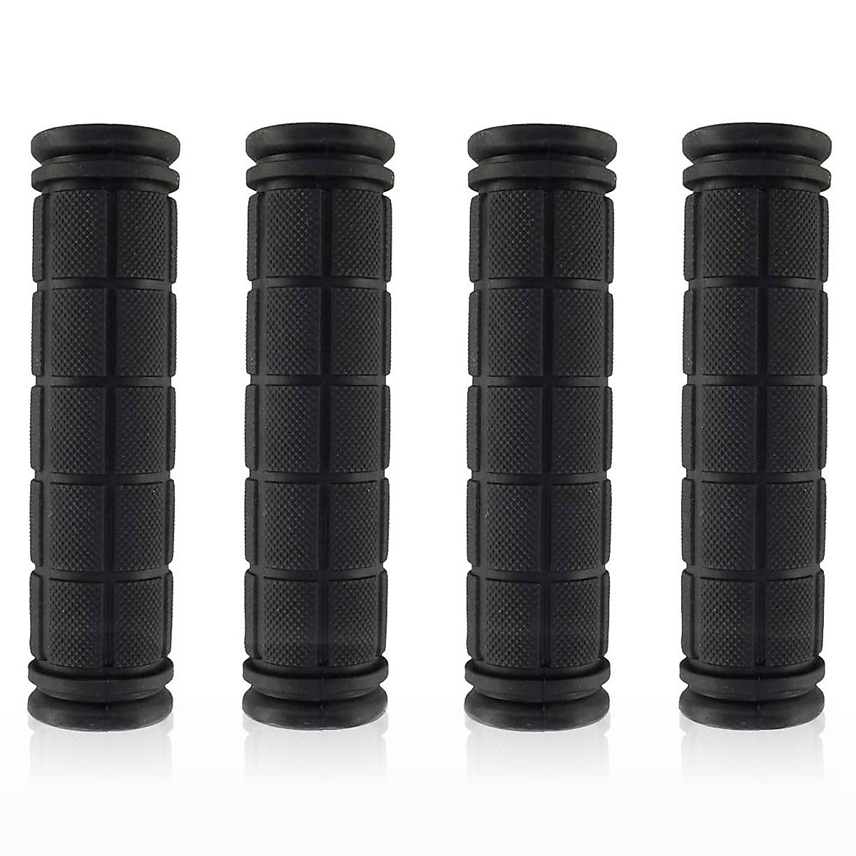2 Pair / 4 Pair Bicycle Handlebar Grips Bike Grips Non-Slip Rubber Mushroom Grips for BMX/MTB/Boys and Girls Kids Bikes Grips (2 Pair Black)
