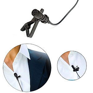 WHYHKJ 4pcs Metal Black Lapel Microphone Clip for Lavalier Lapel Microphone, 6mm
