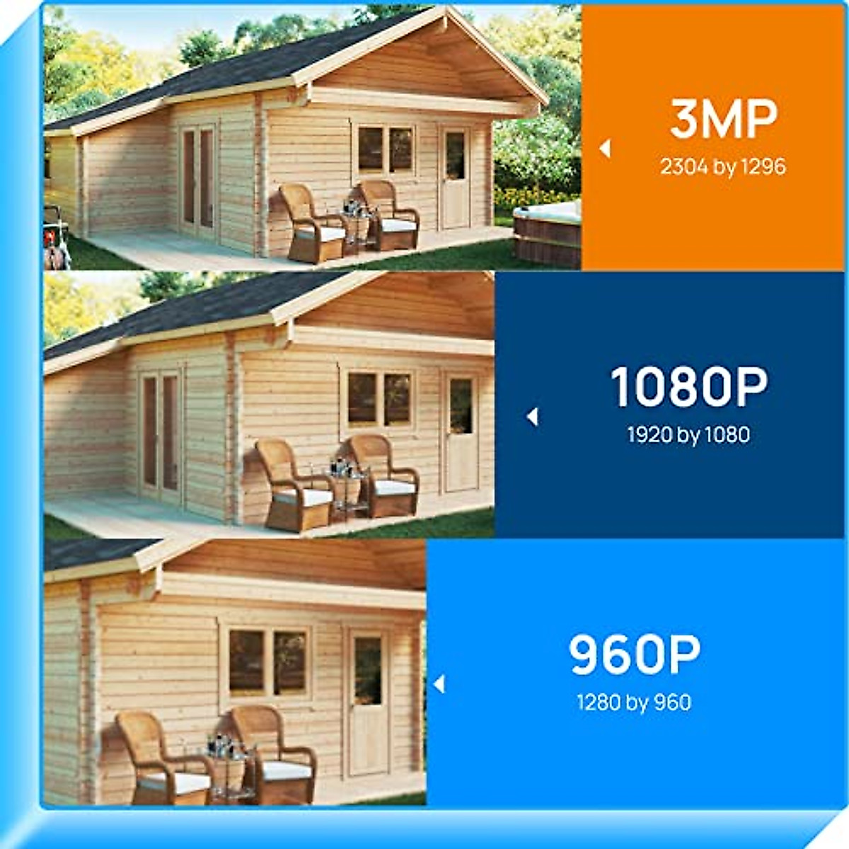 Hiseeu Security Camera Battery, 2K Wireless Security Camera Outdoor Indoor for Home Surveillance, Color Night Vision, Siren, 2-Way Audio, AI Motion Detection, CloudEdge App