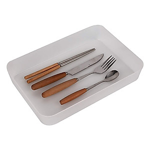 MOUMOUTEN Silverware Drawer Organizer Cutlery Tray, Drawer Organizer for Cutlery Chopsticks Spoon Folk Scoop in Kitchen Bedroom Living Room