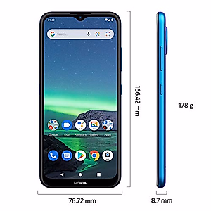 Nokia 1.4 | Android 10 (Go Edition) | Unlocked Smartphone | 2-Day Battery | International Version | 2/32GB | 6.51-Inch Screen | Fjord Blue