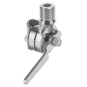 Yacht Ship RV Marine VHF Antenna Mounts, Ratchet Rail Mount Pipe clamp, 316 Stainless Steel Adjustable Base Mount for Boat