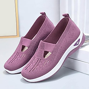 Soft Sole Orthopedic Casual Shoes Mesh up Stretch Platform Shoes Wide Width Elderly Shoes with Adjustable Closure Soft Comfortable Casual Walking Sneakers Shoes (C-PP1, 8.5)