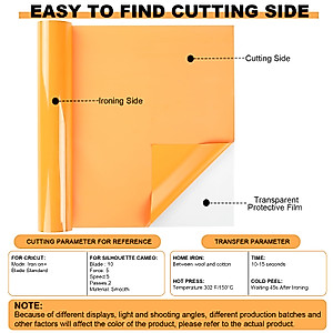 CAREGY Heat Transfer Vinyl White Iron on Vinyl-12"x 45Ft HTV Vinyl Roll Easy to Cut & Weed for Heat Vinyl Design