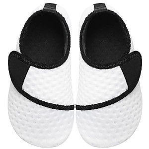 L-RUN Toddler Swim Shoes Barefoot Water Skin Shoes Soft White 4-5=EU20-21