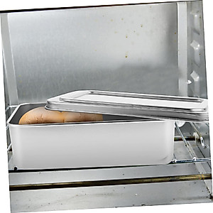 GOOHOCHY Stainless Steel Cake Baking Box with Lid Versatile Bread Baking Pan for Cakes and Bread and Easy to Clean Bakeware