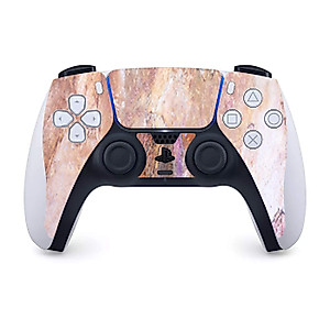ITS A Skin Skins Compatible with Sony Playstation 5 Console Disc Edition - Protective Decal Overlay Stickers wrap Cover - Rose Peach Pink Marble Pattern
