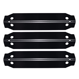 Uniflasy Grill Heat Shield Tent Replacement for Dyna-Glo 3-Burner Cart Propane DGC310CNP-D DGC310RNP-D DGC310BNP-D DGB305CNP DGB313CNP Porcelain Steel Heat Plate Flame Tamer Parts, 3 Pack
