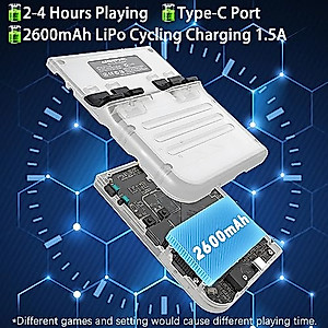 Anbêrnic RG35XX Handheld Emulator Pocket Retro Handheld Game Console, Built-in 64G TF Card 5474 Classic Games 3.5 Inch IPS Screen Linux System Support HDMI TV Output (Transparent White)