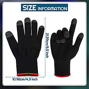 4 Pairs Game Gloves for Gaming Mobile Game Controllers Finger Gloves Set, Anti-Sweat Breathable Touch Finger Gloves Silver Fiber Material for Phone Games PUBG