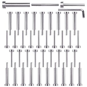 CKE Cable Railing kit Invisible Turnbuckle 1/8" 20 Pairs Swage Threaded Stud Hex Head Fitting Receiver Terminal for Wood & Metal Post