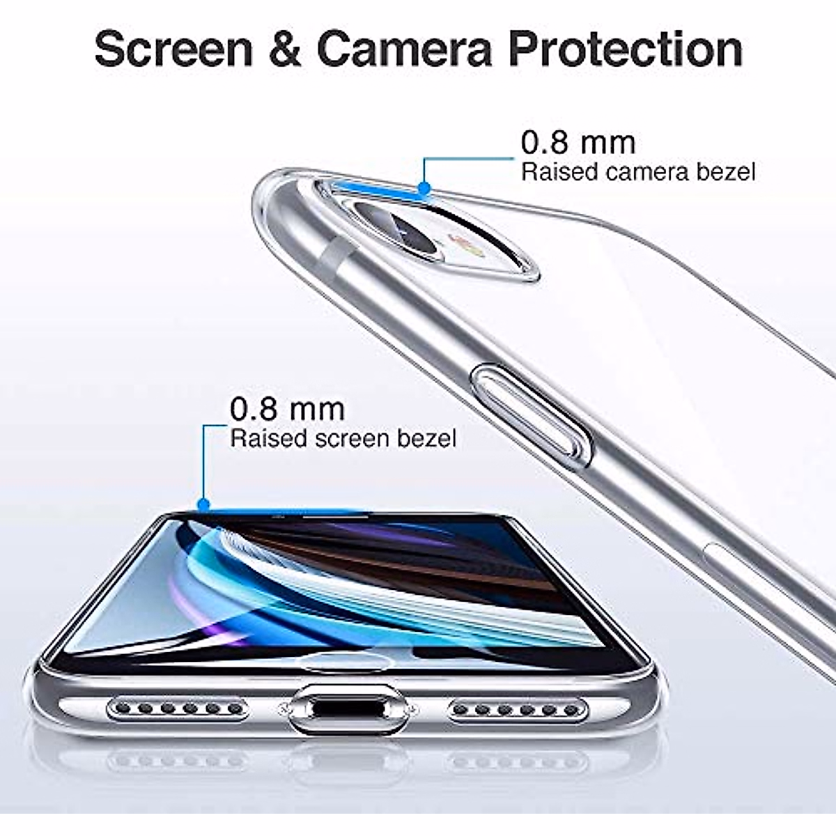 Phone Case for Ulefone Armor 8 Pro (6.10"), with [1 x Tempered Glass Protective Film], KJYF Clear Soft TPU Shell Ultra-Thin [Anti-Scratch] [Anti-Yellow] Case for Ulefone Armor 8 Pro - Girl