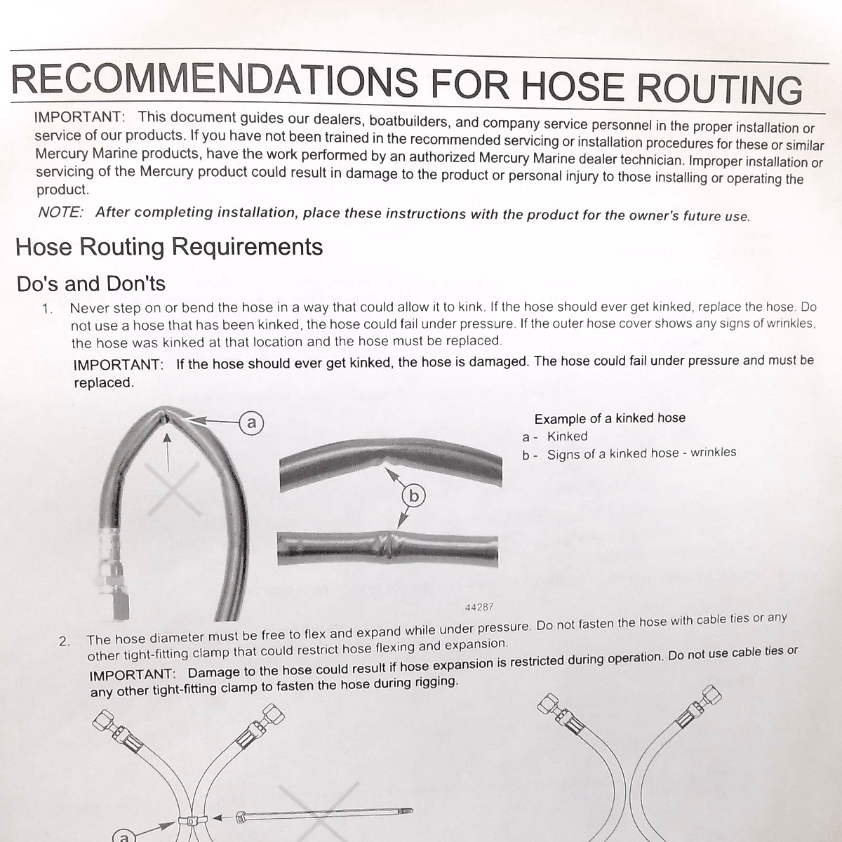 MERCURY New Mercruiser Quicksilver OEM Part # 32-8M0046914 Hose Kit-2Ft
