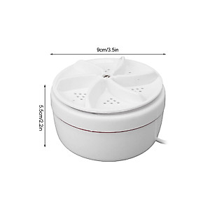 Travell Washer, Mini Washing Machine USB Portable Turbine 60W Laundry Tub Travel Washer US Plug 100‑240V for Socks Underwear