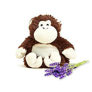 Warmies Junior Microwavable & Weighted Stuffed Animals, Monkey - Heated Stuffed Animal Plushie for Warmth & Comfort - Cute Soft Plush Toys for Adults & Children (Boys, Girls, Babies & Toddlers)