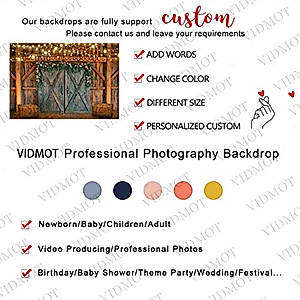 VIDMOT Rustic Barn Backdrop for Photography Wooden Barn Door Background 10x7ft Retro Cowboy Style Farm Theme Party Backdrop Party Cake Table Decor Backdrops Photo Studio Photography Props BJLSVV948