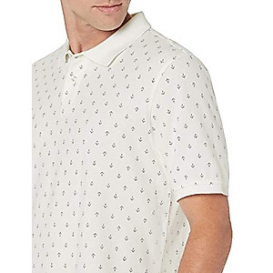 Amazon Essentials Men's Regular-Fit Cotton Pique Polo Shirt, Navy/White, Anchor, XX-Large