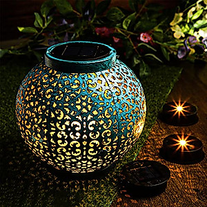 TOODOO 6 Pieces Solar Lights Replacement Top 7 Lumens Solar Lantern Parts LED Solar Panel Lantern Lid Lights for Outdoor Hanging Solar Lanterns Garden Patio Decor