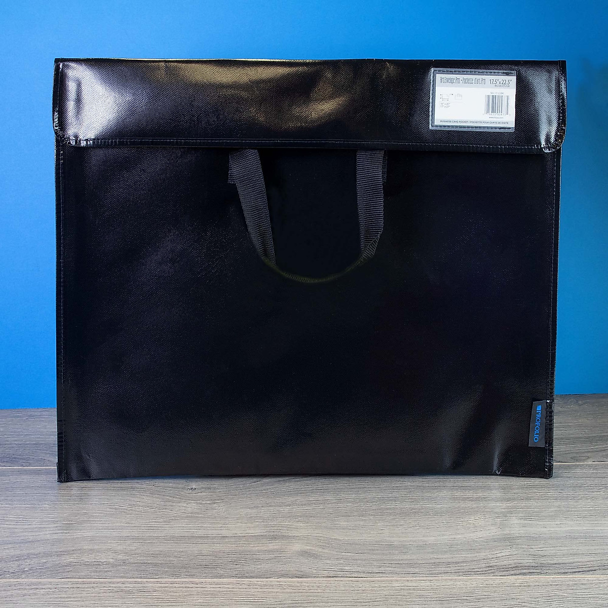 Itoya Art Profolio Brand Art Envelopes, 17.5x22.5", Stitching and a Durable Handle, Color: Black.