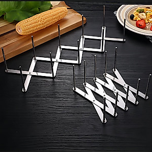 GREATLINK 1PCS Pot Lid Organizers, Dish Rack to Store Houseware, Plate Rack While Cooking, Kitchen Cabinet Pantry Pan and Pot Lid Organizer Rack Holder