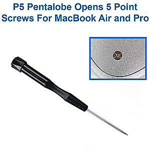 MMOBIEL Professional 5 in 1 Repair Screwdriver Toolkit Set Compatible with iPhone and Macbook Pro/Air with Retina incl P2 P5 P6 5-Point 5-Star 3Pcs Pentalobe Screwdriver Bits Ts1 Ts4 Ts5