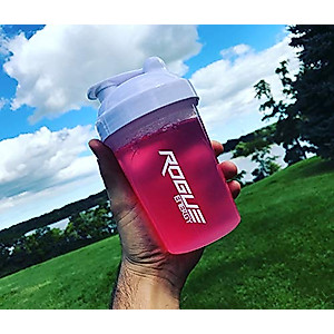 Rogue Energy Shaker Bottle | 16-Ounce, 500ml, BPA Free, Dishwasher Safe, Clear and White (Showcase Edition)