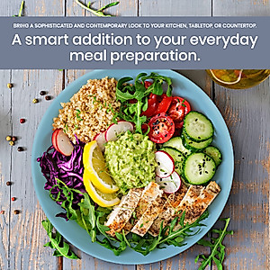 POTTER'S CORNER by Maison Neuve 4-Pc Dinner Bowls Set - 8.25 in / 30 oz Ceramic Bowl Set of 4 - Chip Resistant, Dishwasher & Microwave Safe - Serving Bowls for Pasta, Salad, or Soup (Capri Blue)