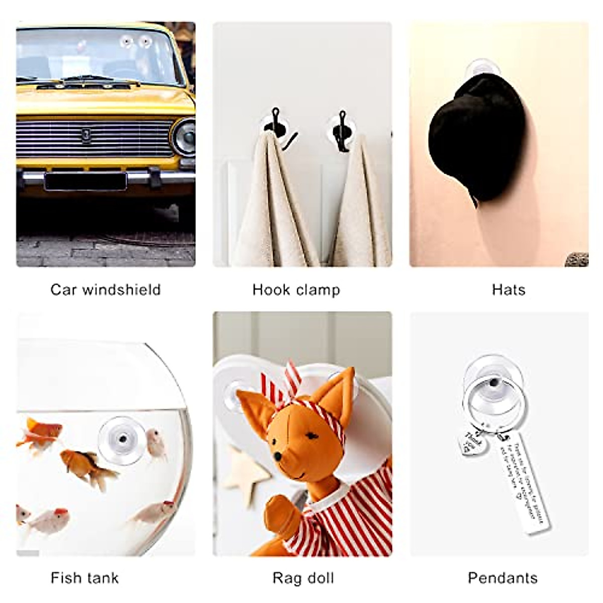 12 Pack Suction Cups with Screw,1 inch / 25mm Glass Sucker Pads Clear PVC Sucker Pads for Window Extra Strong Adhesive Suction Holder Rubber Sucker Pad with Metal Screw